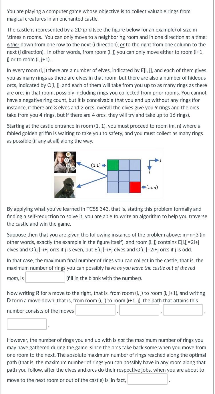 Solved You are playing a computer game whose objective is to | Chegg.com