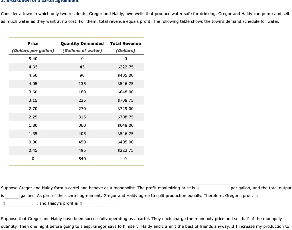 Solved Consider a town in which only two residents, Gregor | Chegg.com