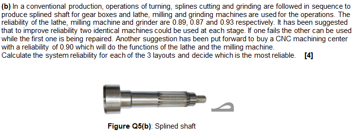 Solved (b) In a conventional production, operations of | Chegg.com