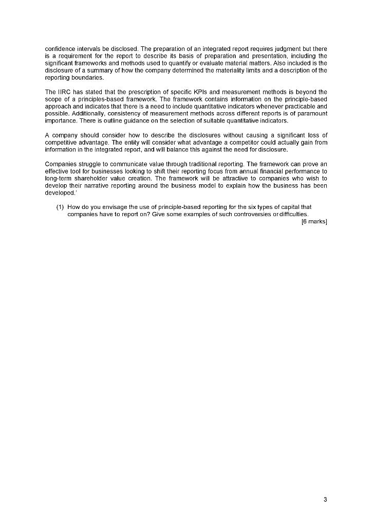 Solved INTEGRATED REPORTING SIR> The integrated report | Chegg.com