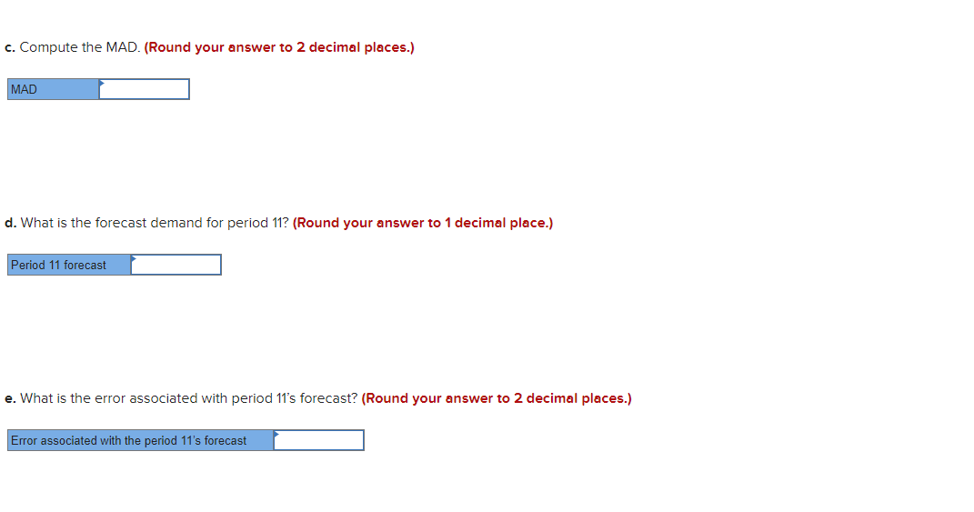 Solved Using simple exponential smoothing and the following | Chegg.com