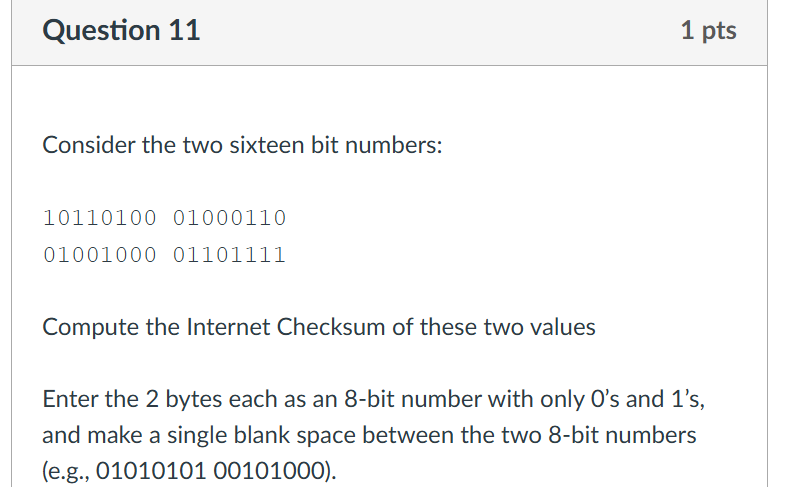 Solved by an EXPERT Question 11Consider the two sixteen bit | Chegg.com