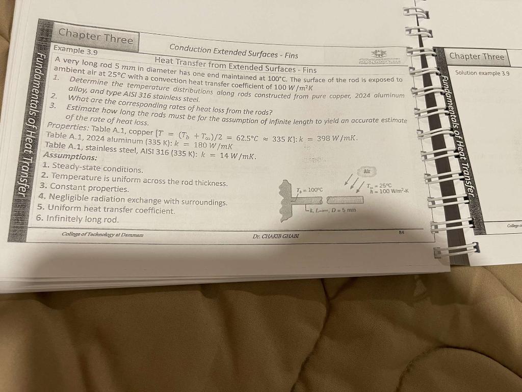 Solved Chapter Three Conduction Extended Surfaces - Fins | Chegg.com