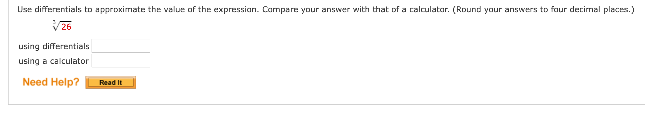 Solved Use differentials to approximate the value of the | Chegg.com