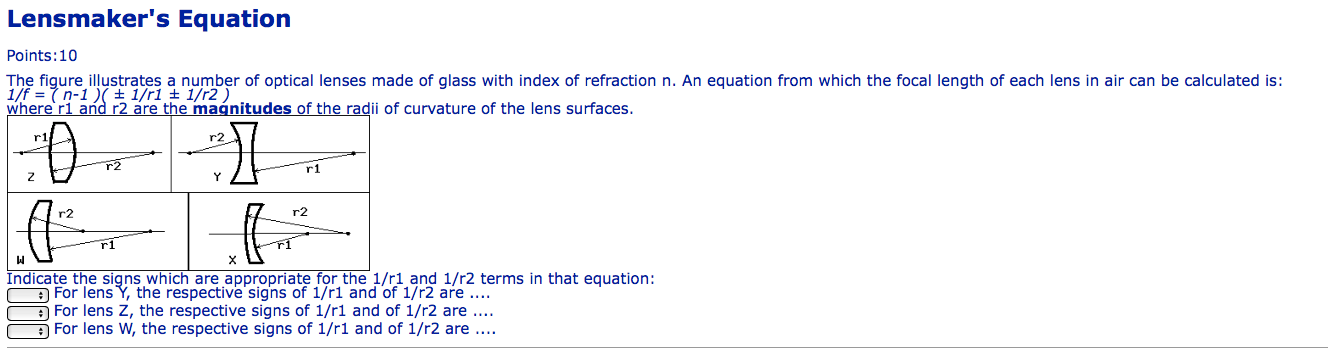 Solved Lensmakers Equation Points 10 The Figure Illustrates