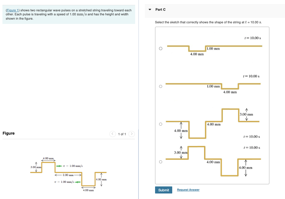 Solved (Figure 1) shows two rectangular wave pulses on a | Chegg.com