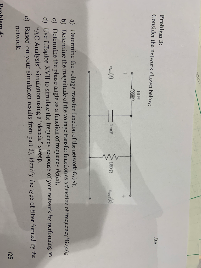 Solved Problem 3: Consider the network shown below: /25 > | Chegg.com