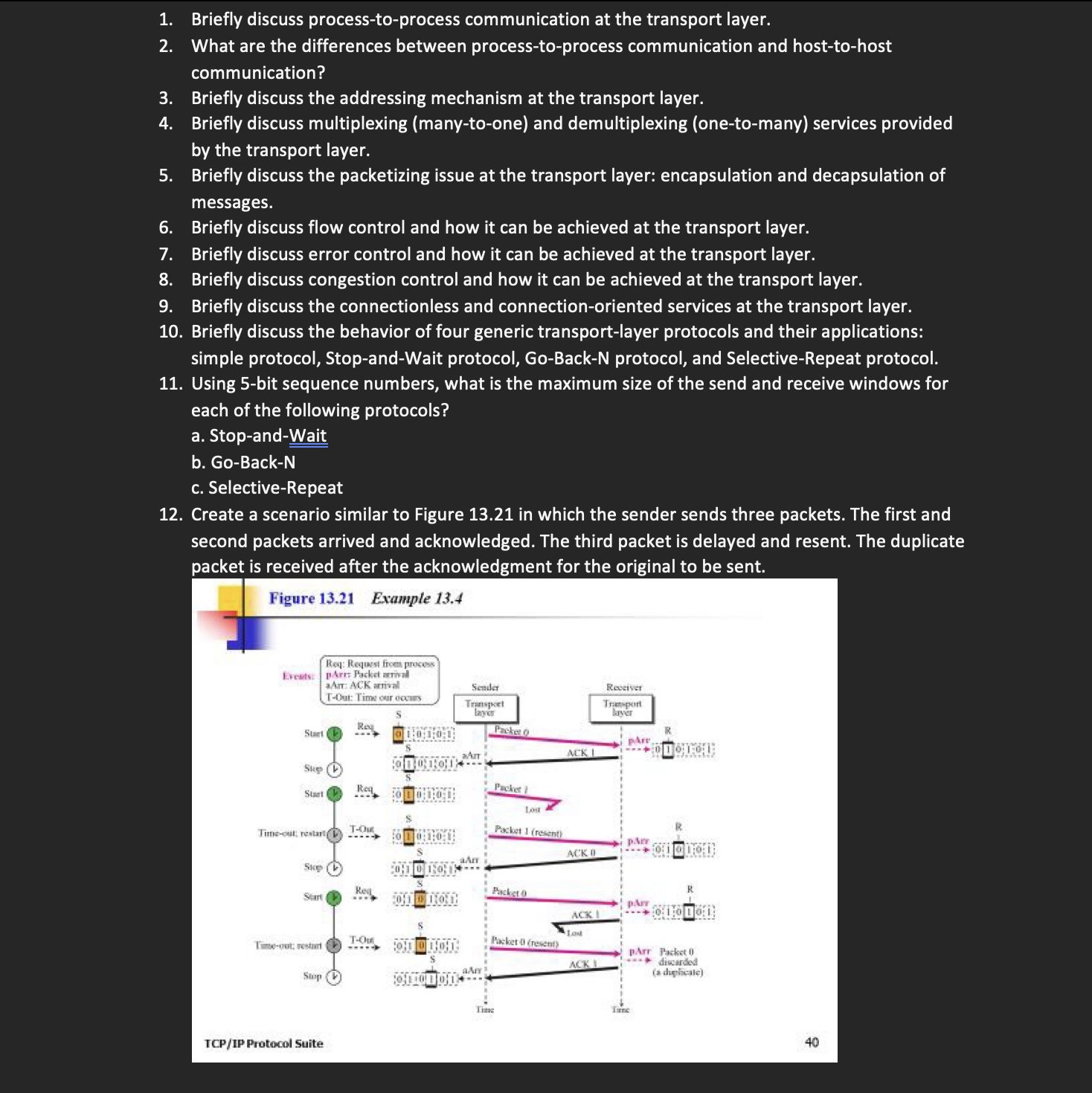 Solved 26. A TCP connection is using a window size of 10,000 | Chegg.com