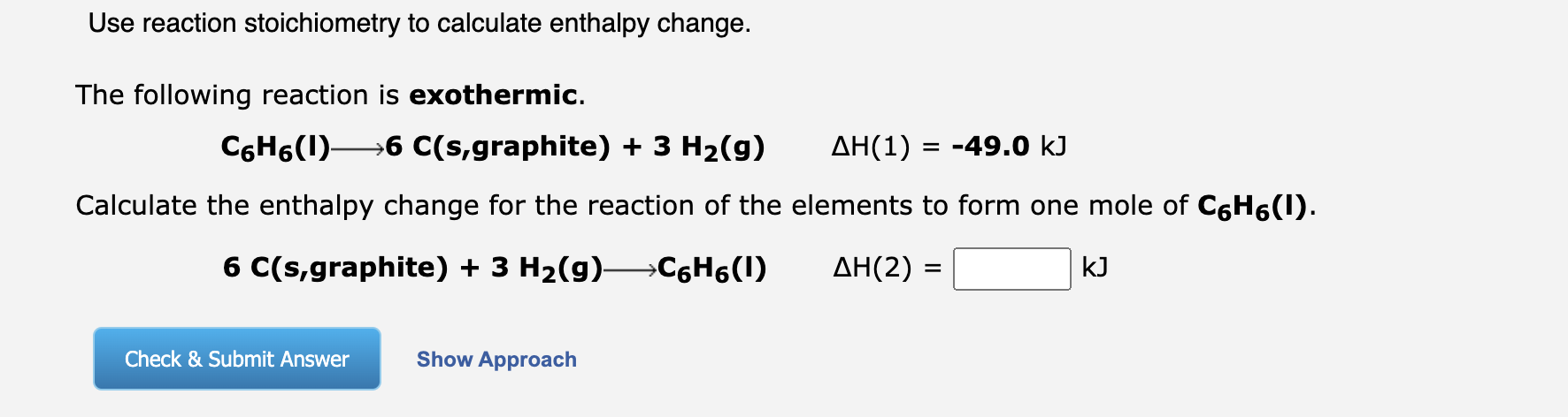 Solved Use reaction stoichiometry to calculate enthalpy | Chegg.com