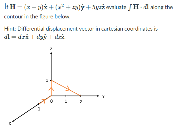 Solved If H = (x - y)Â + (x2 + zy)ý + 5yzî evaluate SH. dl | Chegg.com