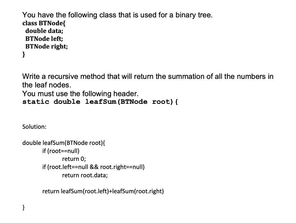 Solved You have the following class that is used for a | Chegg.com