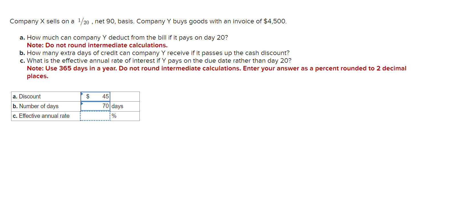 Solved Company X sells on a 1/20, net 90 , basis. Company Y | Chegg.com