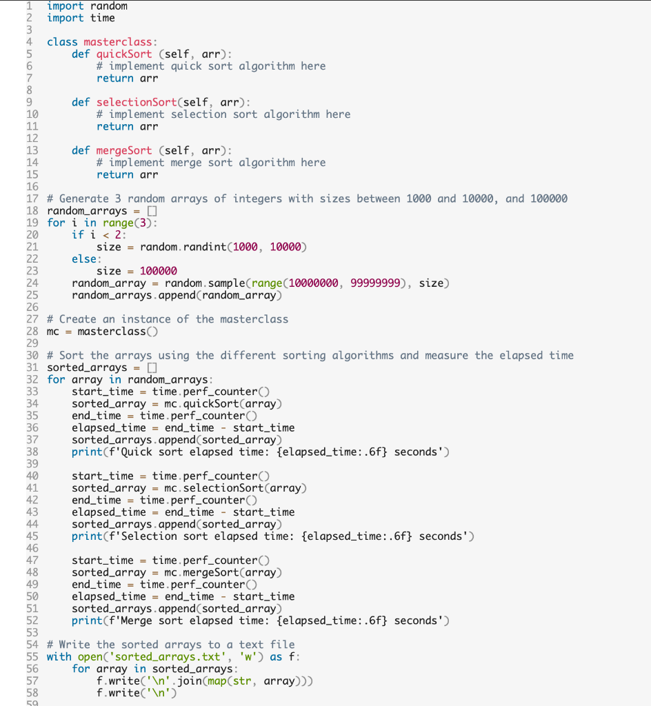 Solved Can you please help with the Implementation of the | Chegg.com
