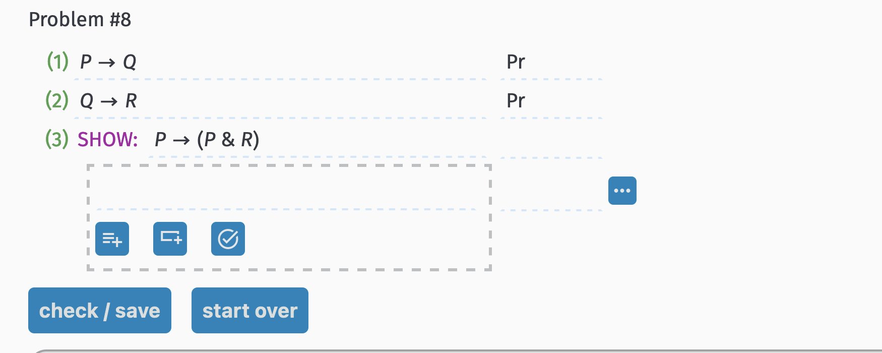 Problem \#13 (1) (C&D)→[E→(F&∼F)] Pr (2) SHOW: | Chegg.com