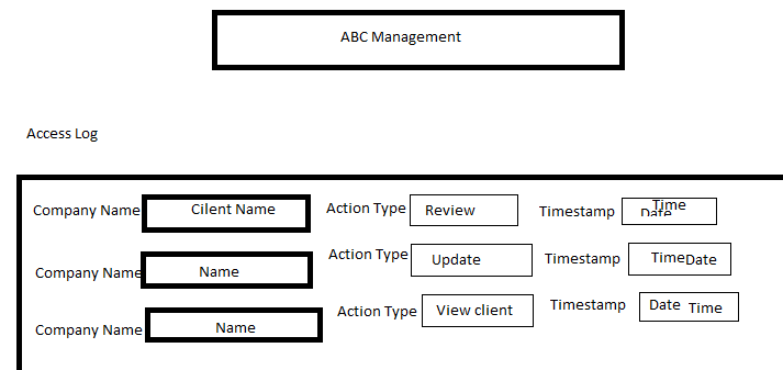 Solved Create a access log screen using react where screen | Chegg.com