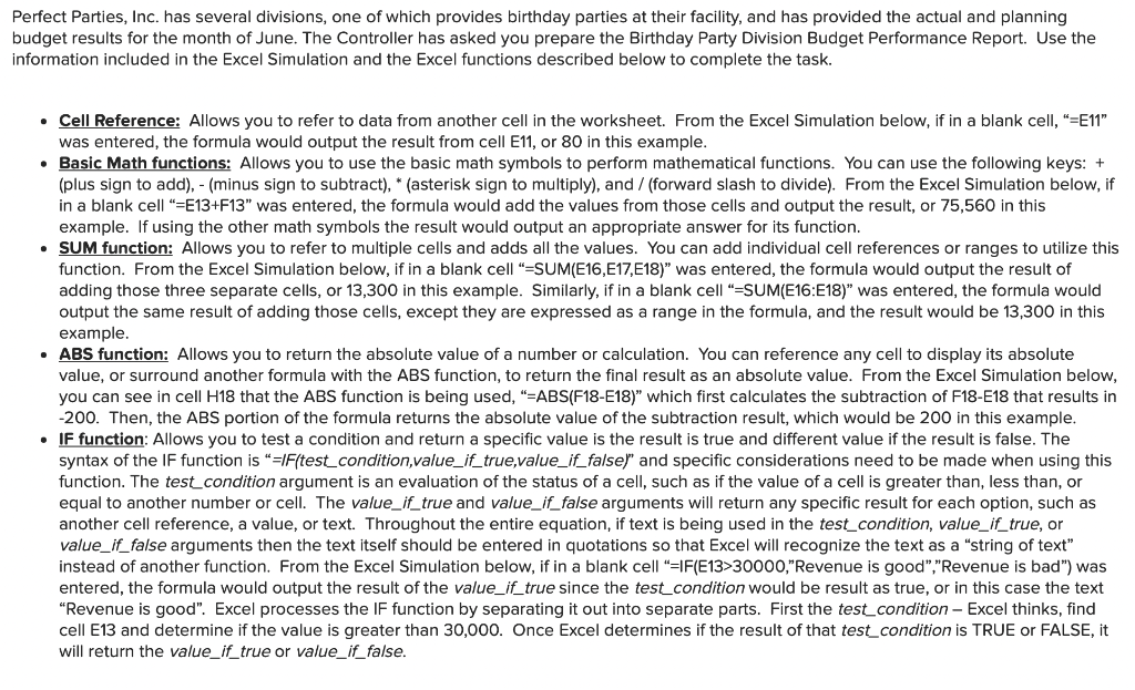 Solved Perfect Parties, Inc. has several divisions, one of | Chegg.com