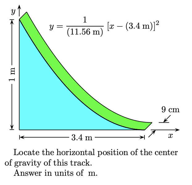 Solved Locate the horizontal position of the center of | Chegg.com