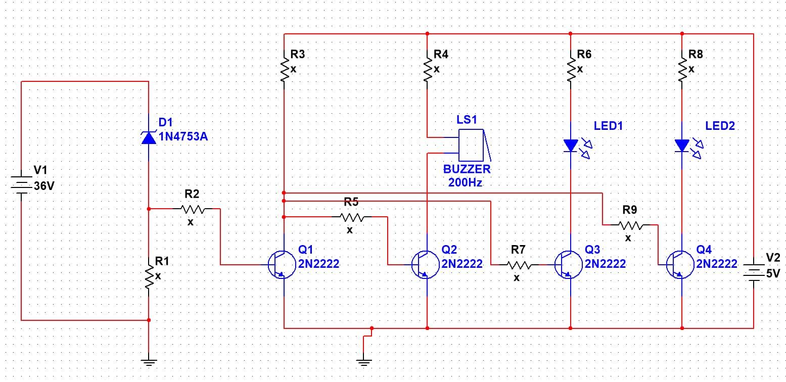 Create a circuit in Multisim using ONLY ZENER DIODE | Chegg.com