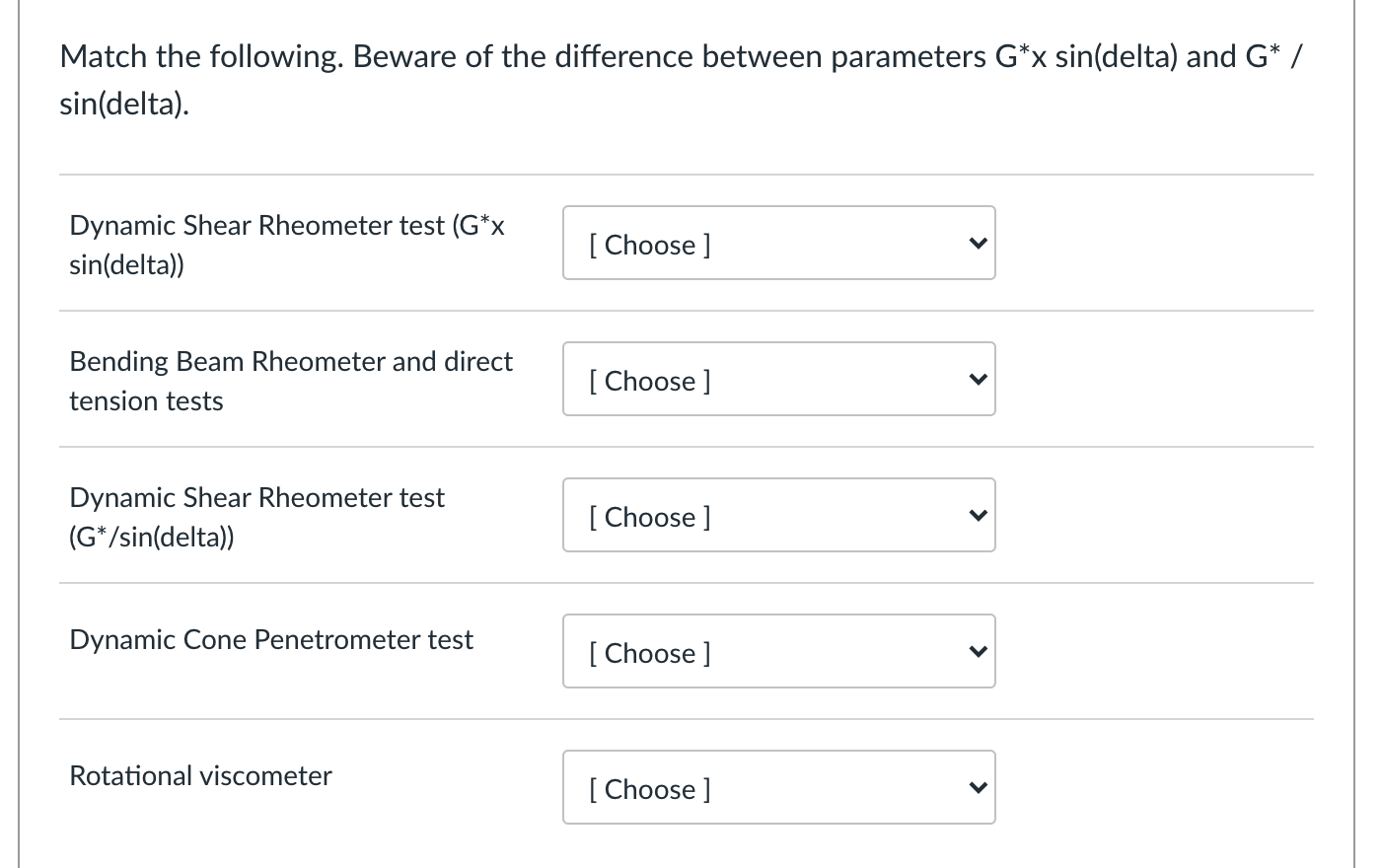 Solved Match the following. Beware of the difference between | Chegg.com