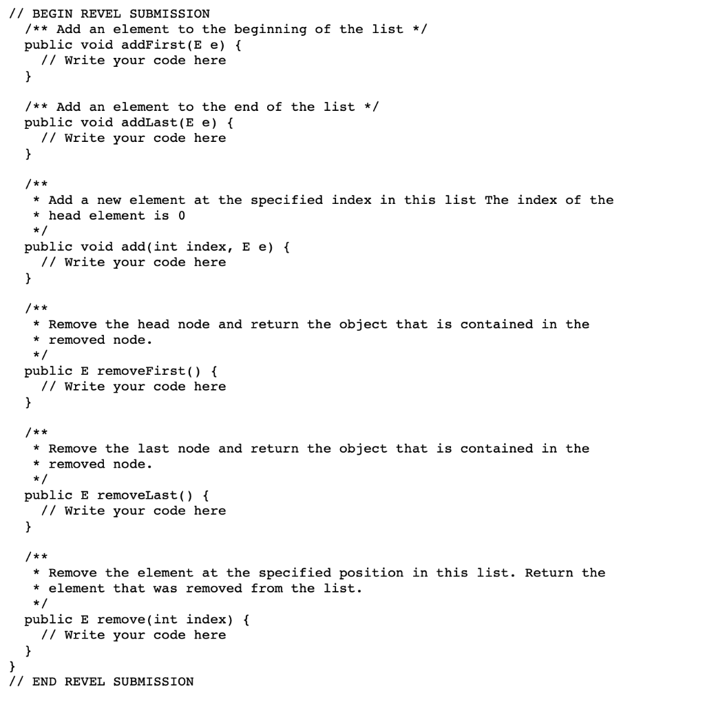 Solved PLEASE WRITE CODE IN JAVA, FURTHER INSTRUCTIONS | Chegg.com Solved PLEASE WRITE CODE IN JAVA, FURTHER INSTRUCTIONS | Chegg.com