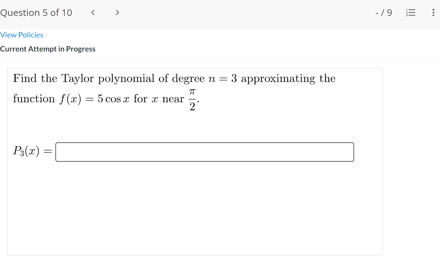 Solved Find the Taylor polynomial of degree n=3 | Chegg.com