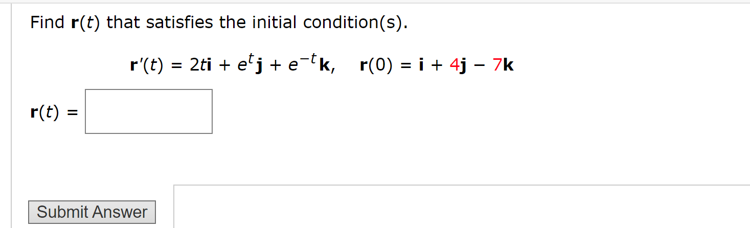 Solved Find r(t) that satisfies the initial condition(s). | Chegg.com