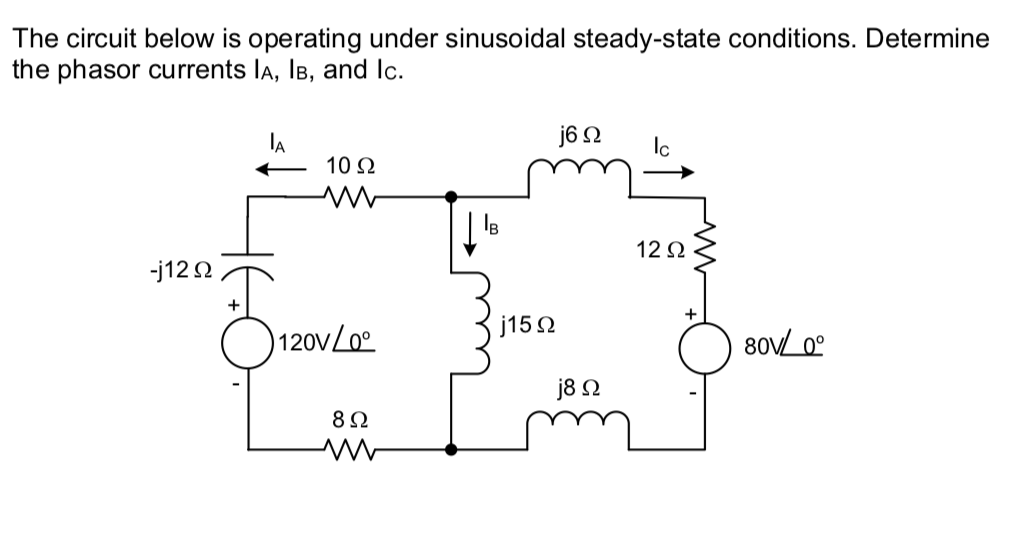 Solved The circuit below is operating under sinusoidal | Chegg.com