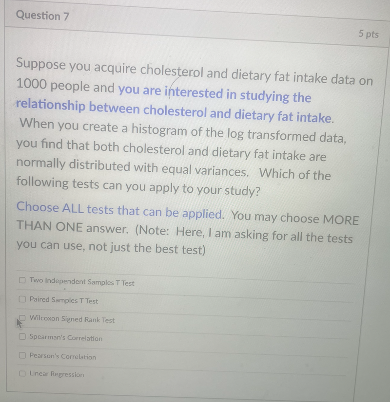 Solved Suppose you acquire cholesterol and dietary fat | Chegg.com