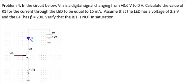 Solved Problem 4: In the circuit below, Vin is a digital | Chegg.com