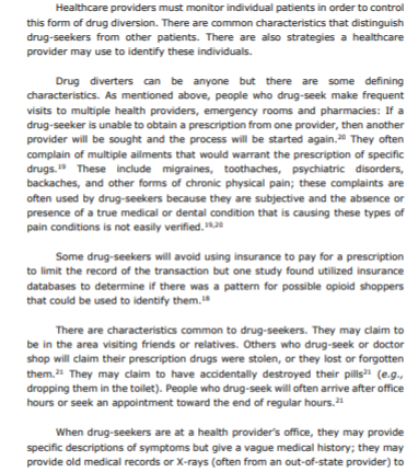 Solved Drug Diversion and the scope of the Problem "Drug | Chegg.com