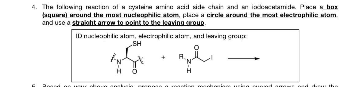 Solved The following reaction of a cysteine amino acid side | Chegg.com