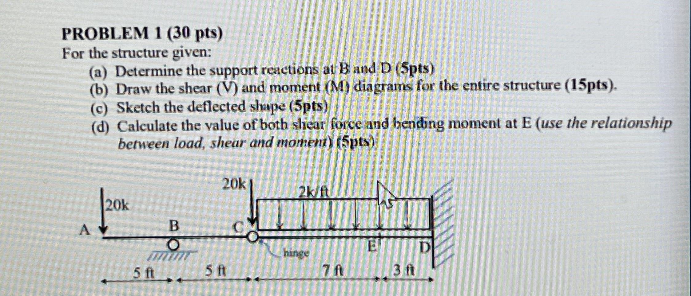 Solved PROBLEM 1(30pts) For the structure given: (a) | Chegg.com