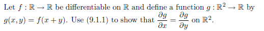 Solved Let f: RR be differentiable on Rand define a function | Chegg.com