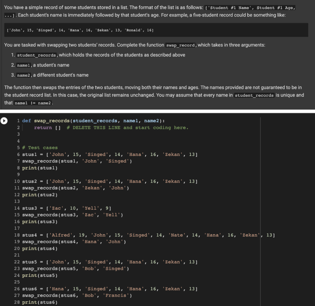 Solved You have a simple record of some students stored in a | Chegg.com
