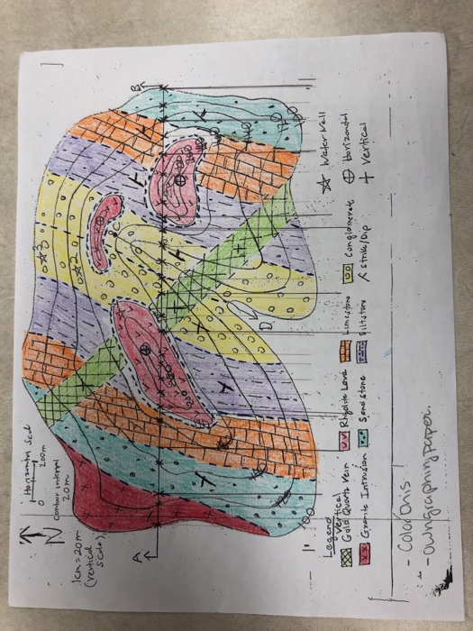 Solved Refer to the geologic and topographic map at the back | Chegg.com