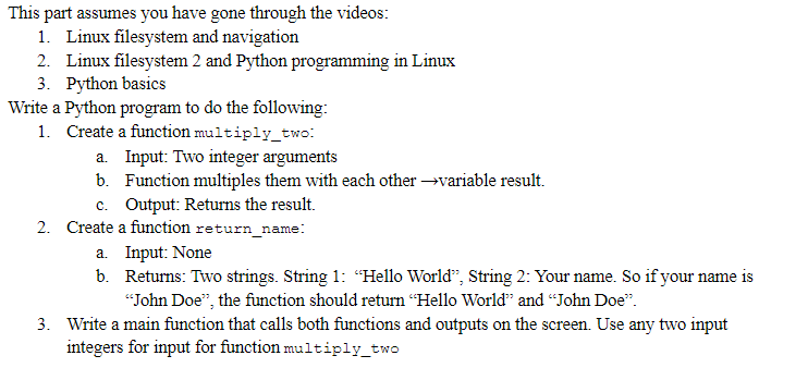Solved This part assumes you have gone through the videos: | Chegg.com
