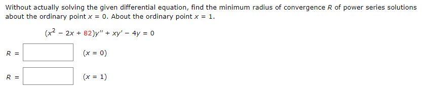 Solved Without actually solving the given differential | Chegg.com