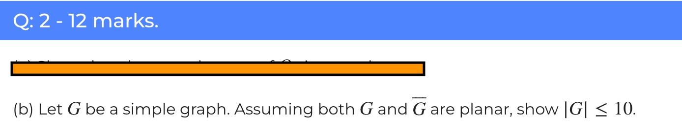 Solved (b) Let G be a simple graph. Assuming both G and Gˉ | Chegg.com