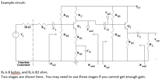Problem 4. Design a multistage amplifier circuit | Chegg.com