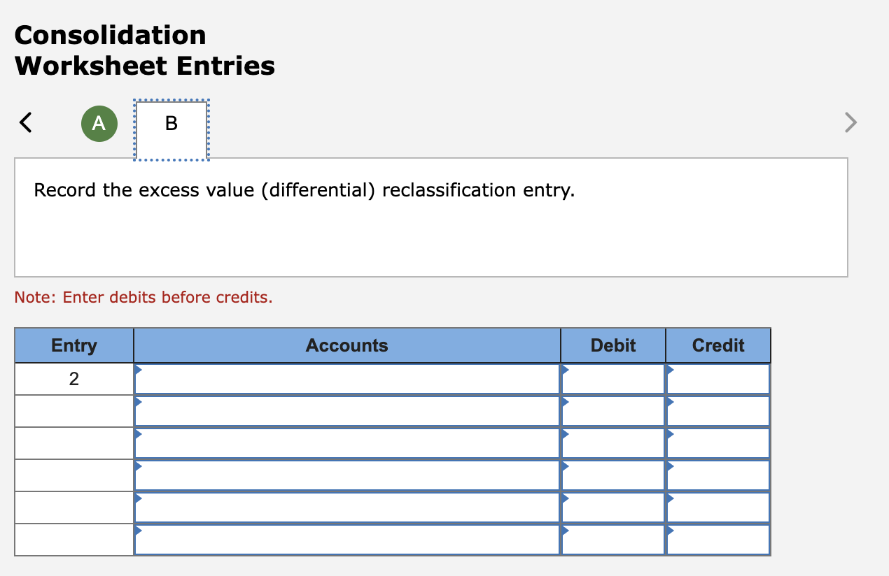 Solved Prepare all consolidation entries needed to prepare a | Chegg.com
