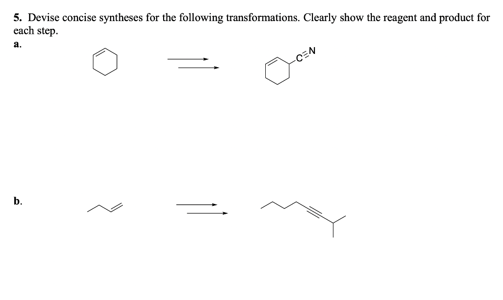 Solved 5. Devise concise syntheses for the following | Chegg.com