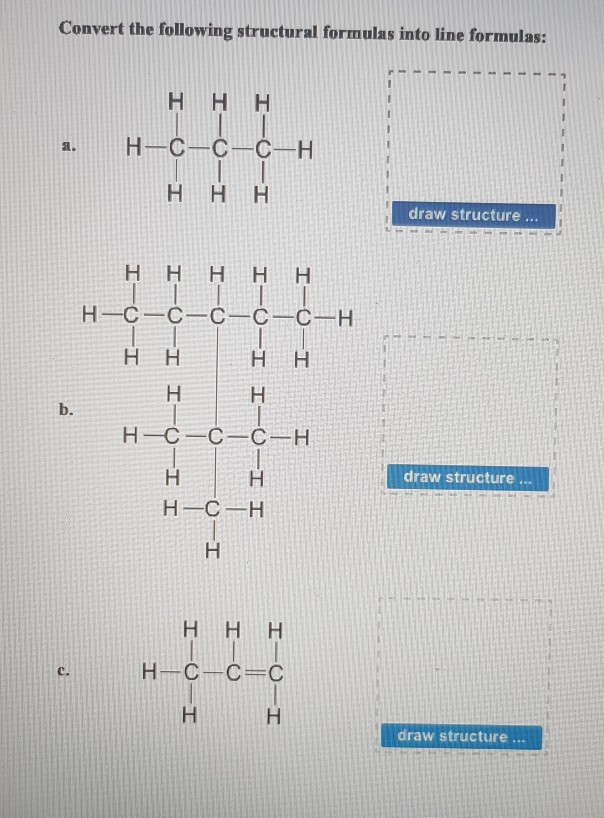 Solved Convert the following structural formulas into line | Chegg.com