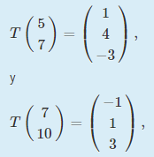 Solved Consider the linear transformation T:R2→R3 determined | Chegg.com