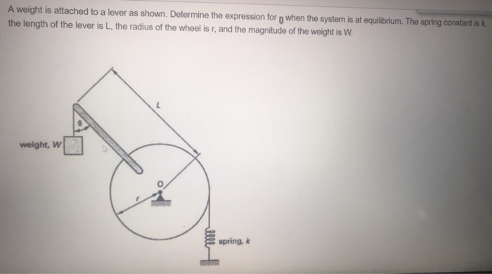 Solved A weight is attached to a lever as shown. Determine | Chegg.com