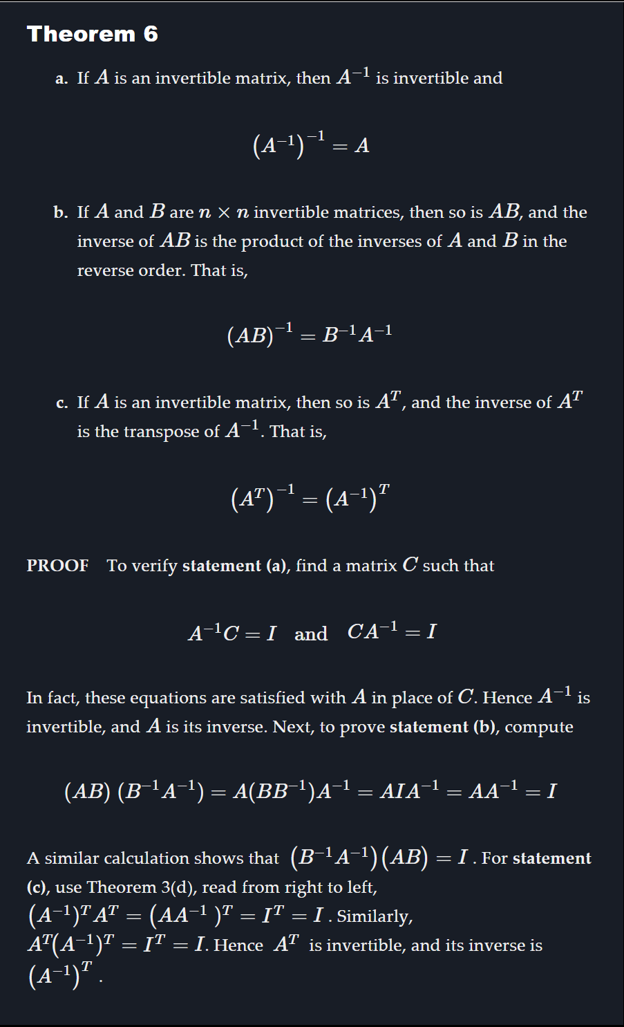 Solved = 5. (3 points) Assume A, B, and C are invertible | Chegg.com