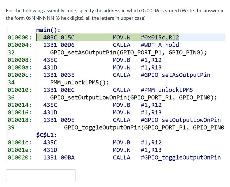 Solved QUESTION ONE (with picture)For the following assembly | Chegg.com