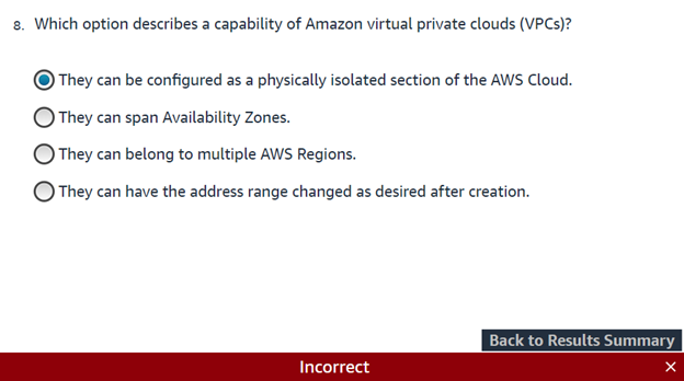 Solved Which option describes a capability of Amazon virtual | Chegg.com