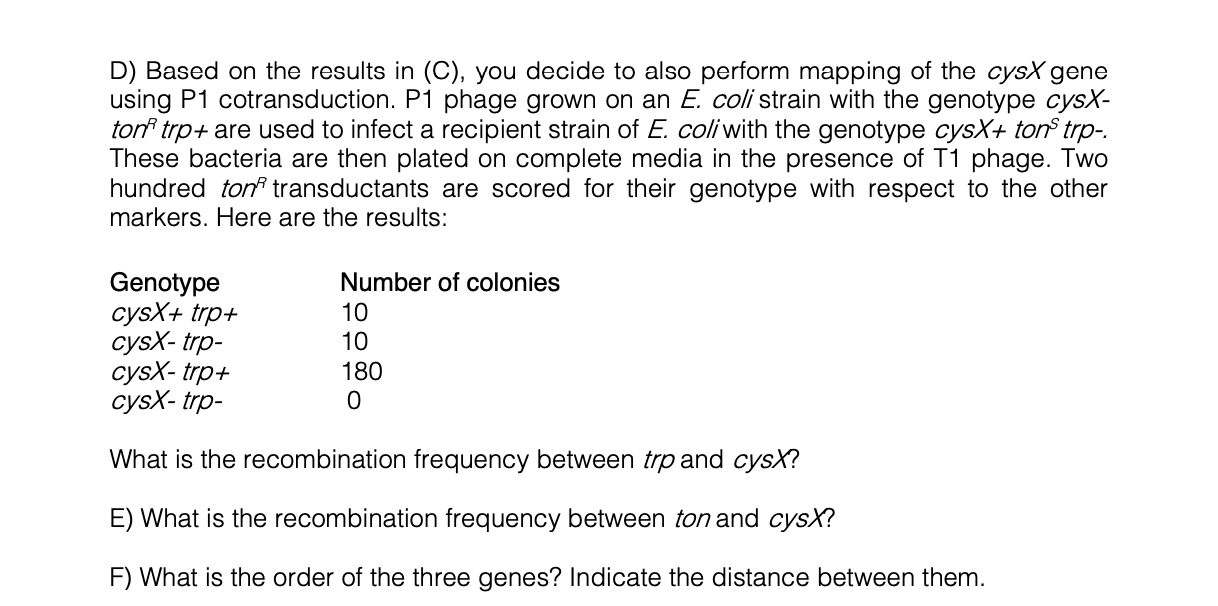 2. (5) The data below is from a general transduction | Chegg.com