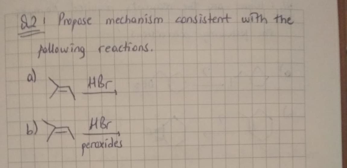Solved 221 Propose mechanism consistent with the following | Chegg.com