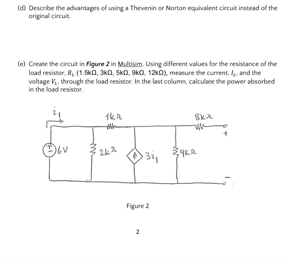 Figure 1 1 (b) Create the Norton equivalent circuit | Chegg.com